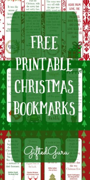 Free Printable Christmas Bookmarks – Gifted Guru