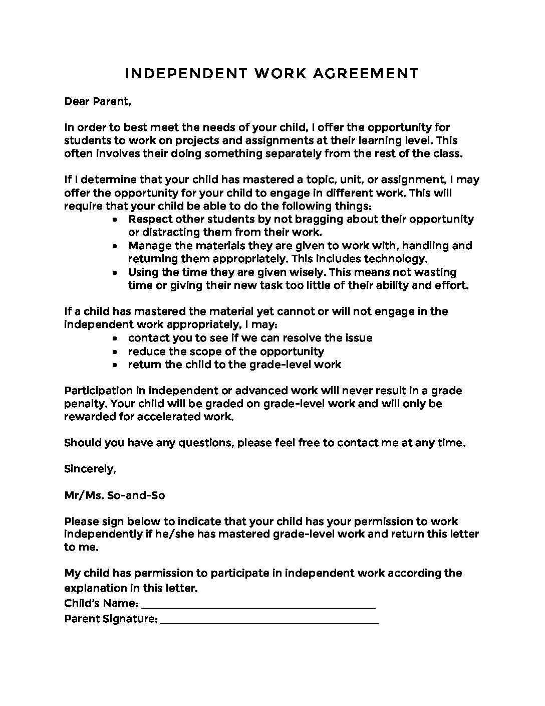 INDEPENDENT WORK AGREEMENT – Gifted Guru