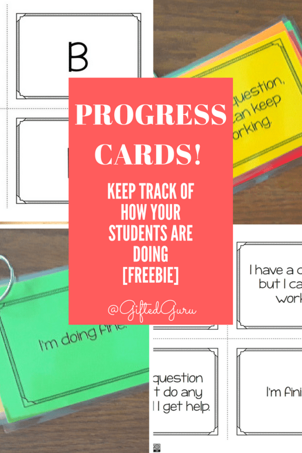 Monitoring Student Progress with Progress Cards – Gifted Guru