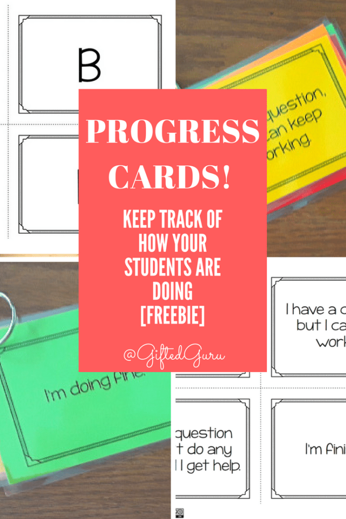 Monitoring Student Progress with Progress Cards – Gifted Guru