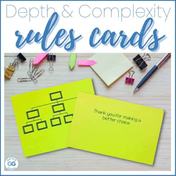 Depth & Complexity Rules Cards – Gifted Guru