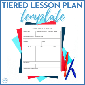Tiered Lesson Plan Template – Gifted Guru