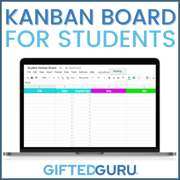 Digital Kanban Board for Students – Gifted Guru