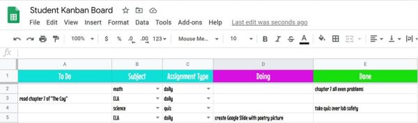 Digital Kanban Board for Students – Gifted Guru