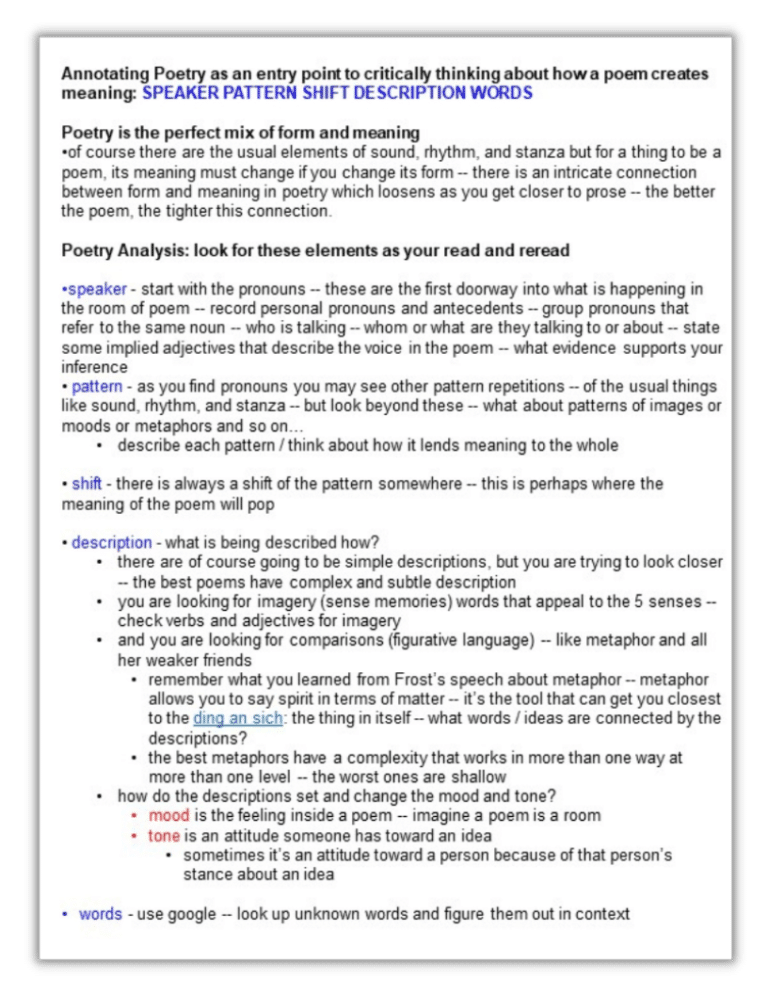 Depth and Complexity Poetry Annotation Activity – Gifted Guru