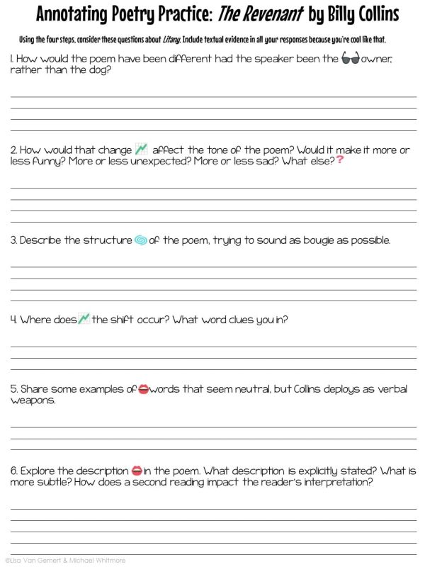 Depth and Complexity Poetry Annotation Activity – Gifted Guru