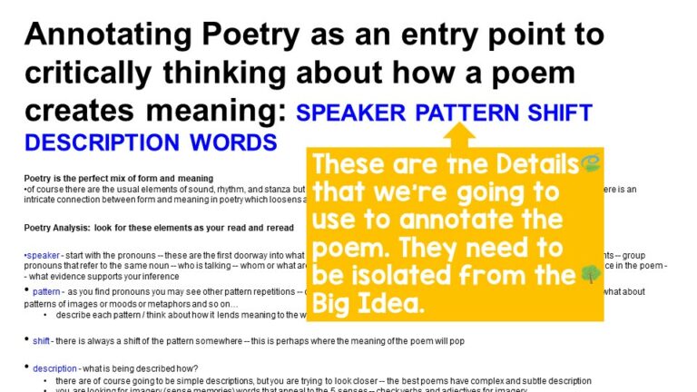 Depth and Complexity Poetry Annotation Activity – Gifted Guru